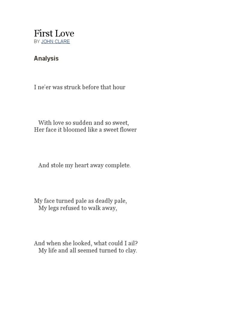First Love: Analysis | PDF