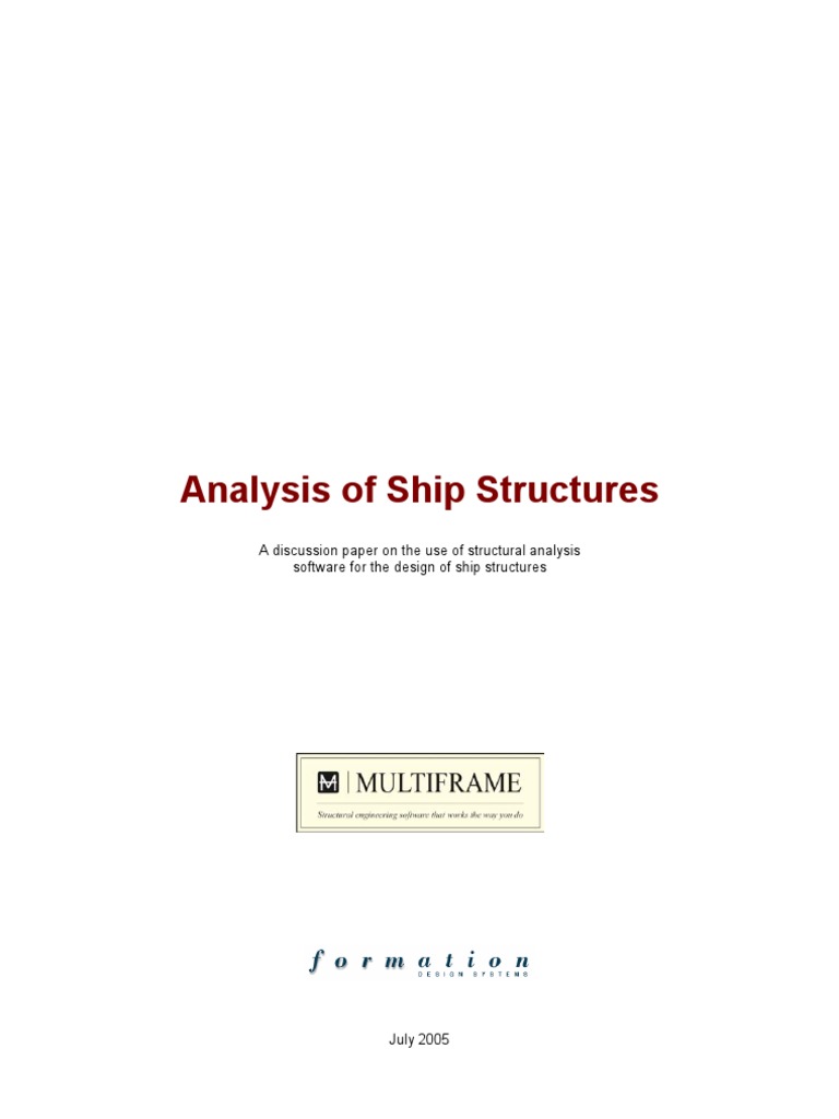 MultiFrame ShipAnalysis | Download Free PDF | Beam (Structure) | Bending