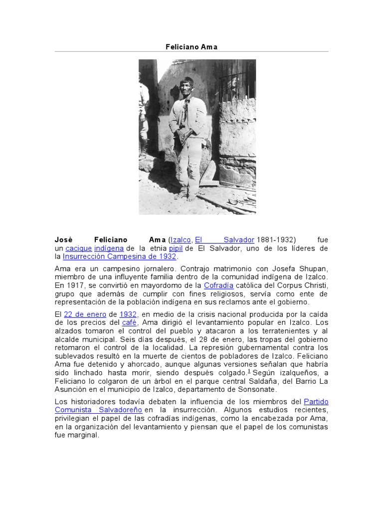 Biografía de Feliciano Ama | PDF | Gobierno | Política (general)