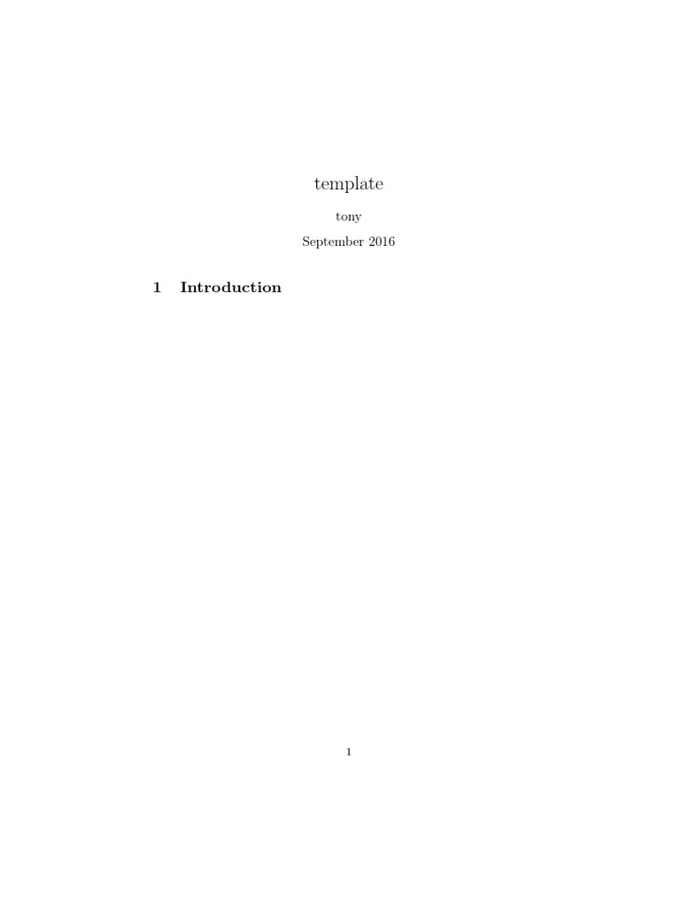 Template: Tony September 2016 | PDF