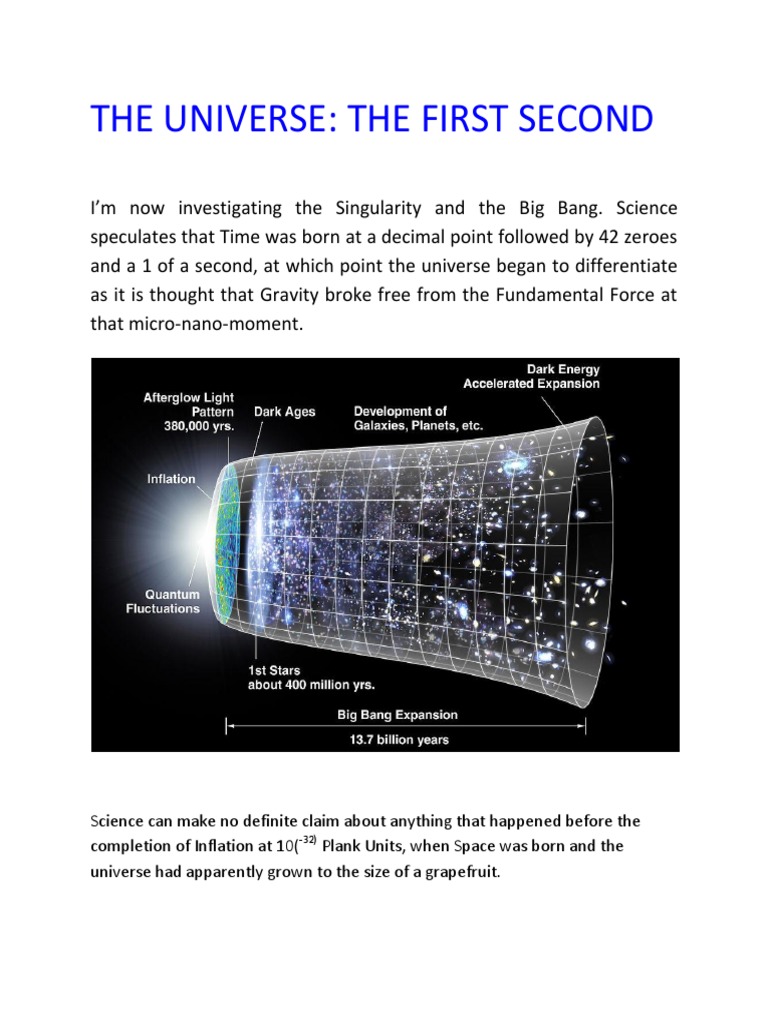 The First Second of The Universe | PDF