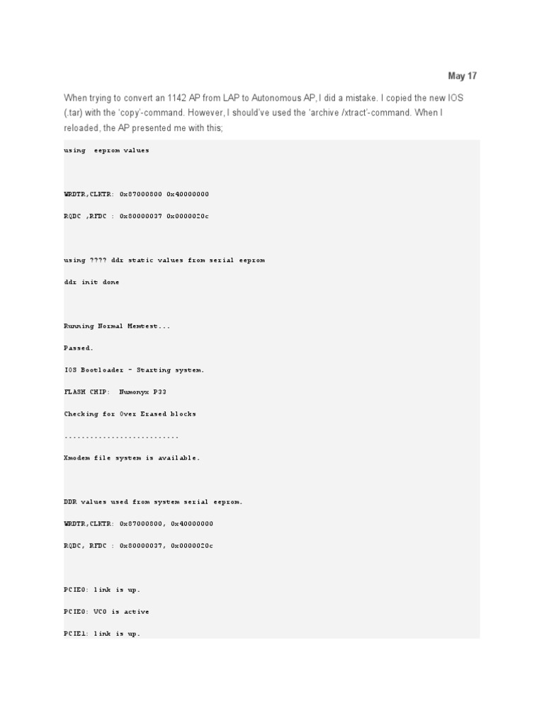Stand Alone AP Flash File System Fail | PDF