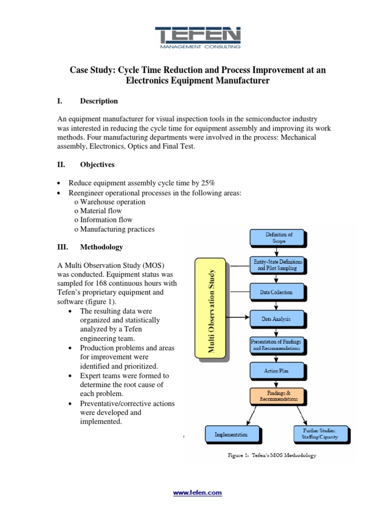Case Study: Cycle Time Reduction and Process Improvement at An ...