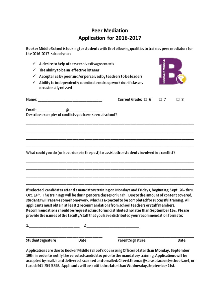 peer mediation application | Applied Psychology | Psychology ...