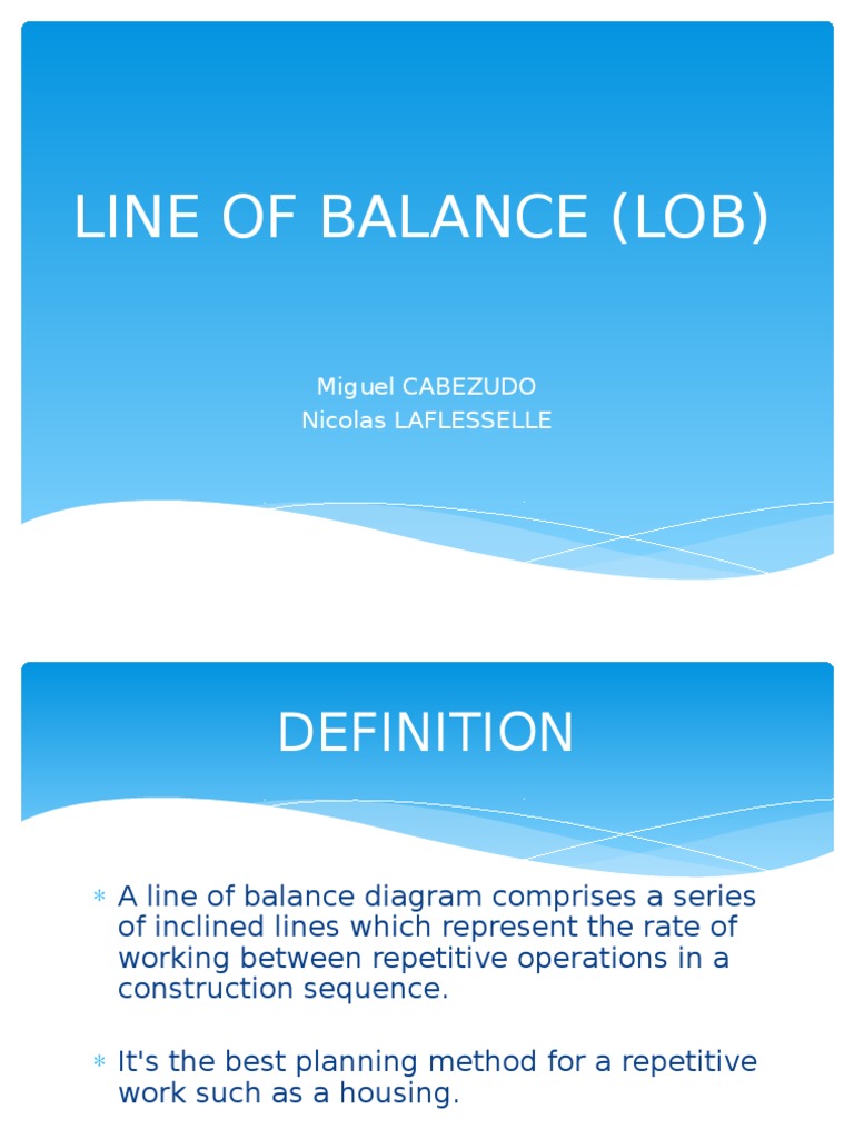 Line of Balance | Download Free PDF | Civil Engineering | Building