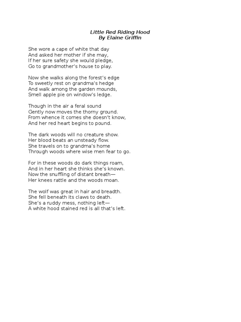 Little Red Riding Hood | PDF