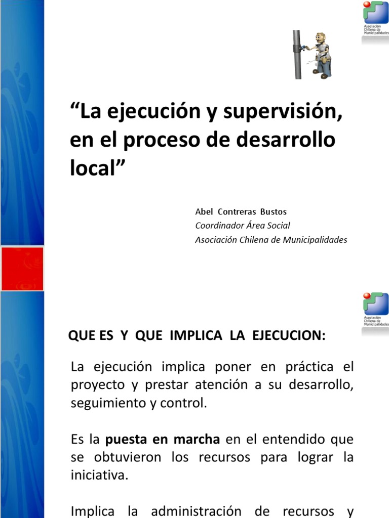 Ejecucion y Supervision en El Desarrollo Local | PDF | Información ...