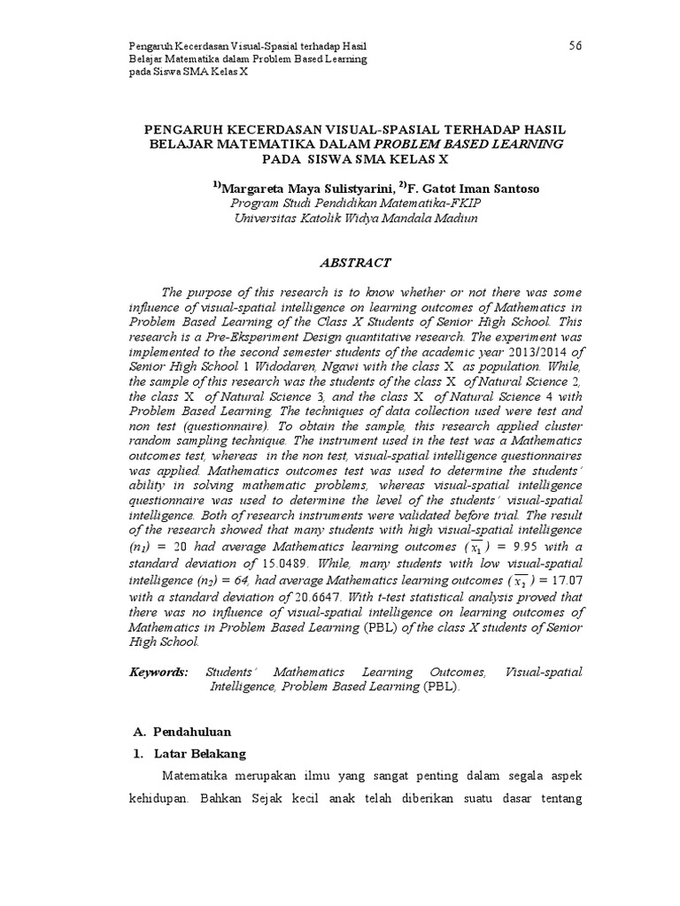 Kemampuan Visual-Spasial PDF | PDF