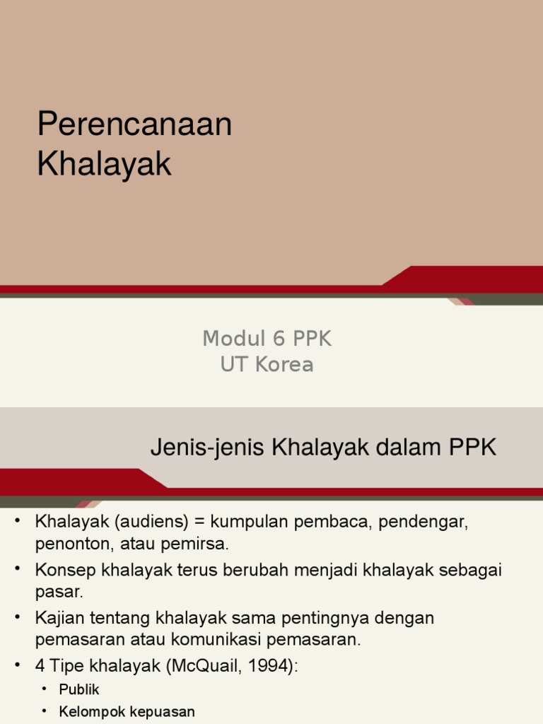 Perencanaan Khalayak | PDF