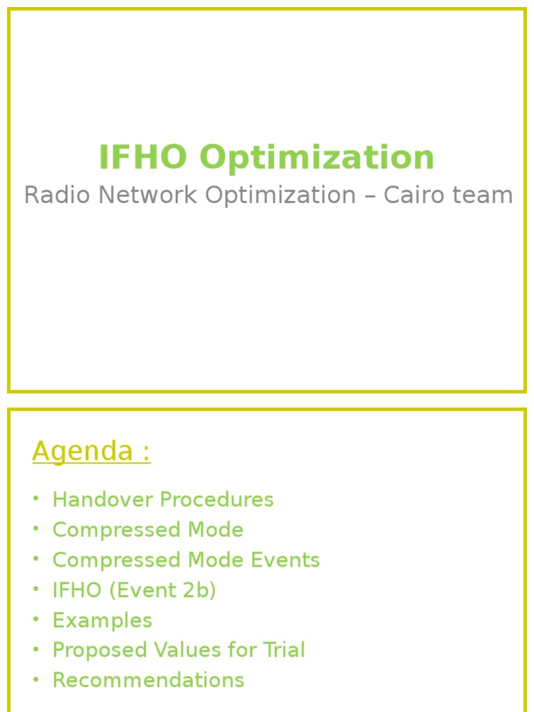 Recommendations for Optimizing Inter-Frequency Handover in Cairo ...