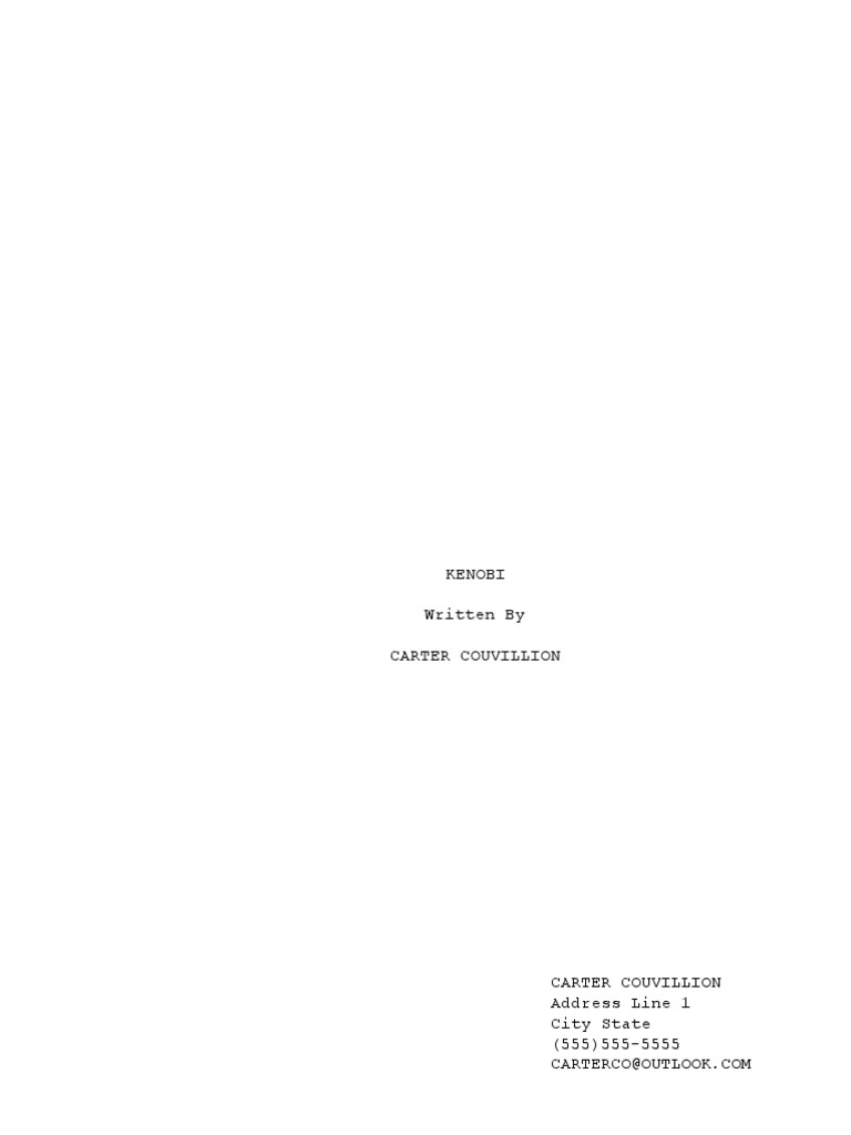 Professional Screenplay Format | PDF