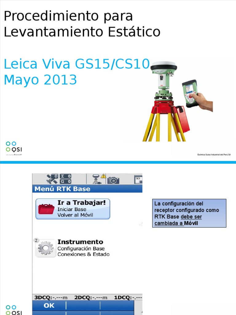 Proceso de Medición Estático PP - GS15 - CS10 | PDF | Sistema de Posicionamiento Global ...