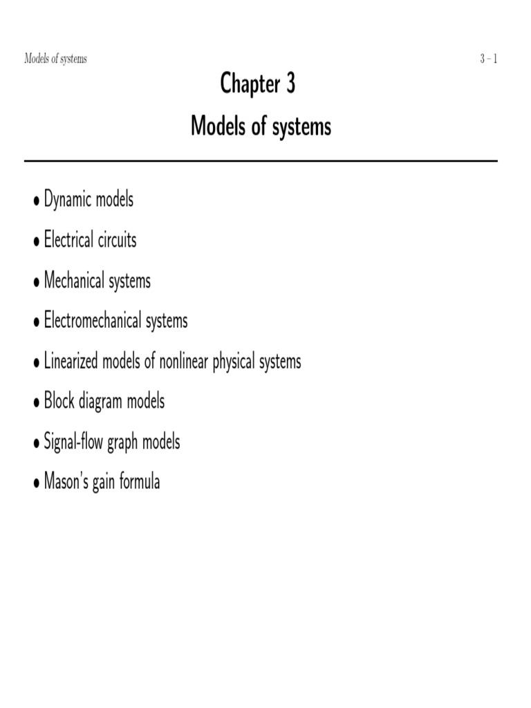 Models of Systems 3 - 1 | PDF | Rotation Around A Fixed Axis | Physics