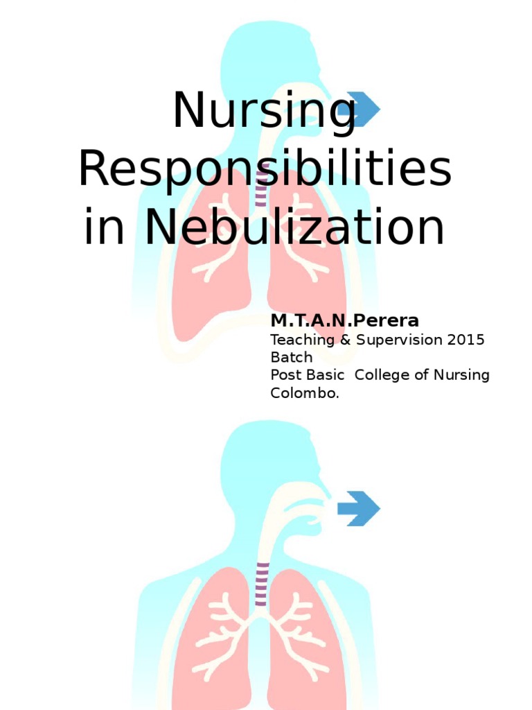 Nursing Responsibilities in Nebulization: M.T.A.N.Perera | PDF