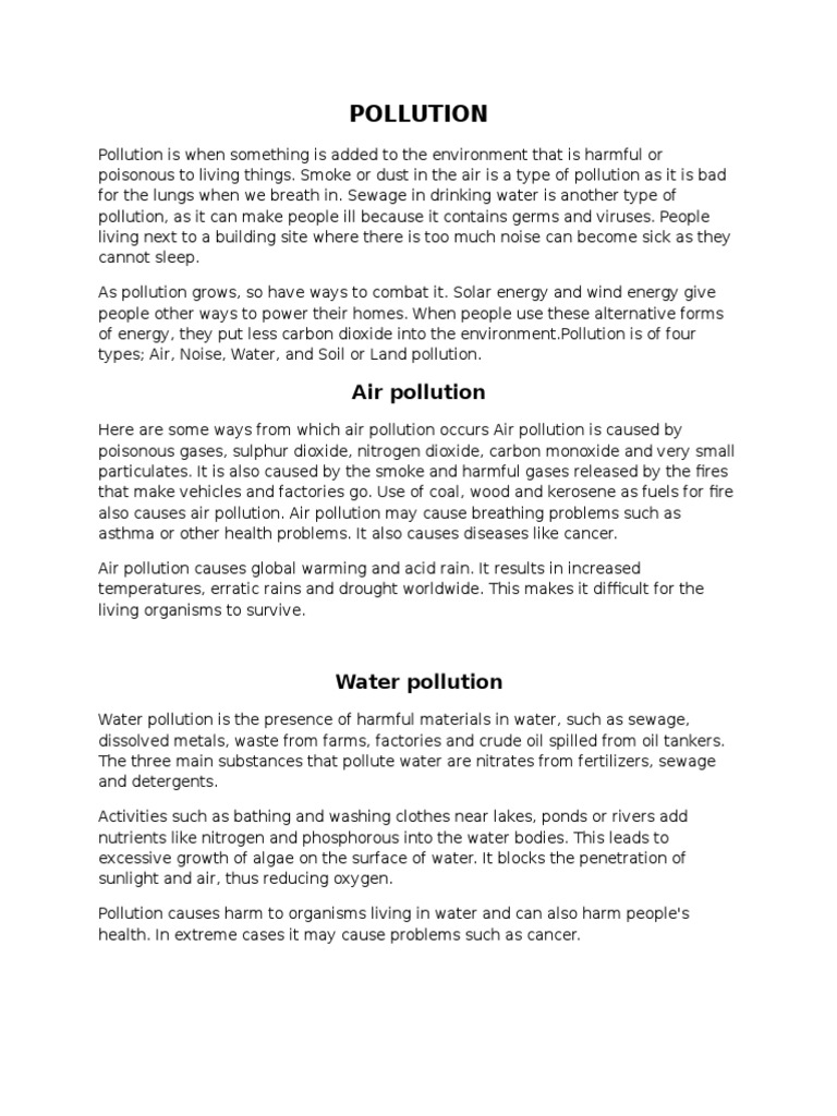 Understanding Pollution Types and Effects | PDF | Home & Garden