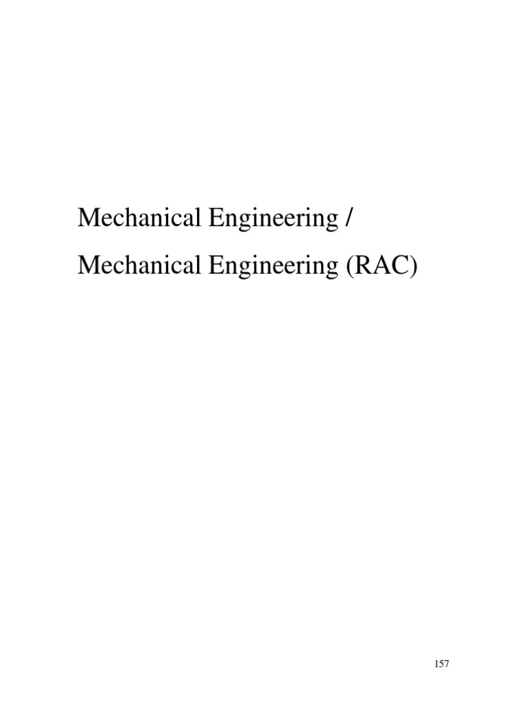 Mechanical Engineering / Mechanical Engineering (RAC) | Download Free ...