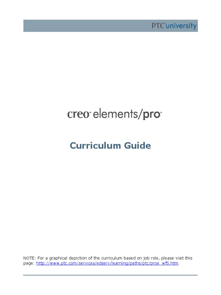 Curriculum Guide Creo ElementsPro 5-0 PDF | PDF