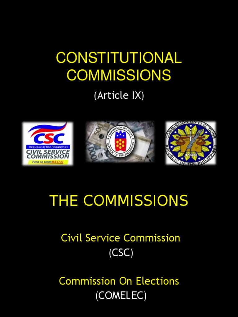 Overview of Philippine Constitutional Commissions | PDF | Commission On ...