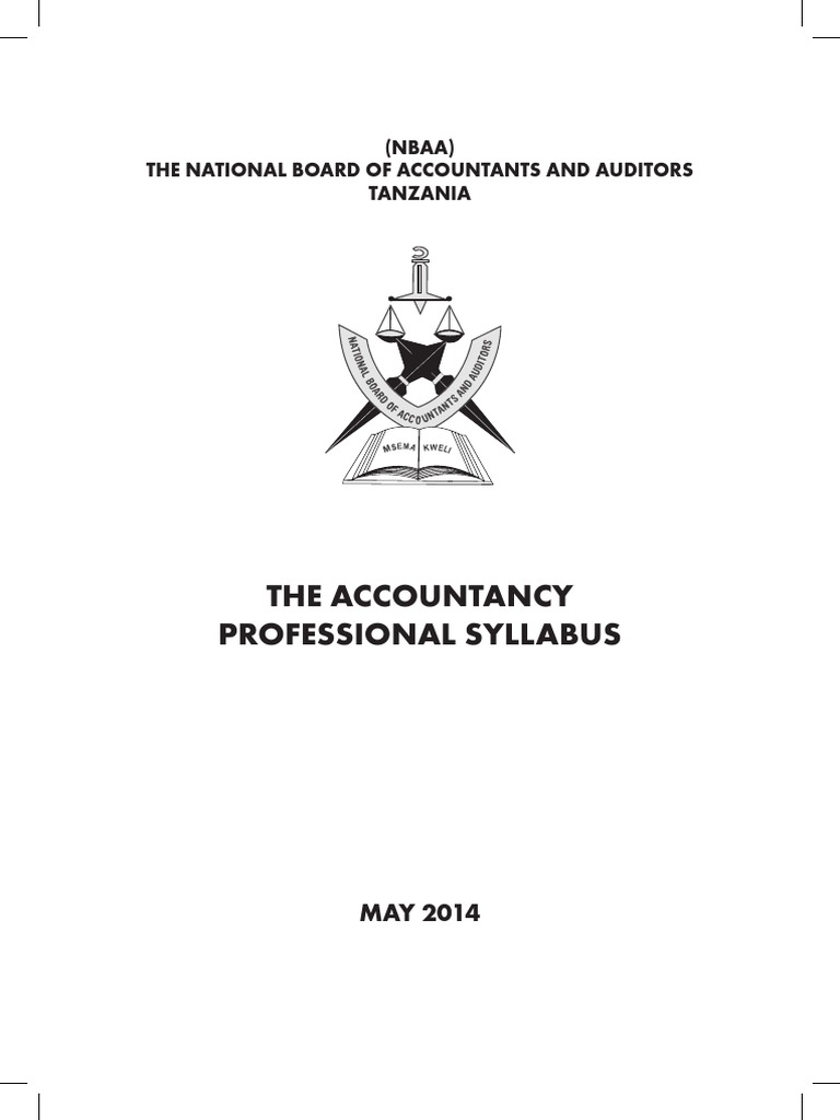 Nbaa Syllabus | PDF | Postgraduate Education | Accounting