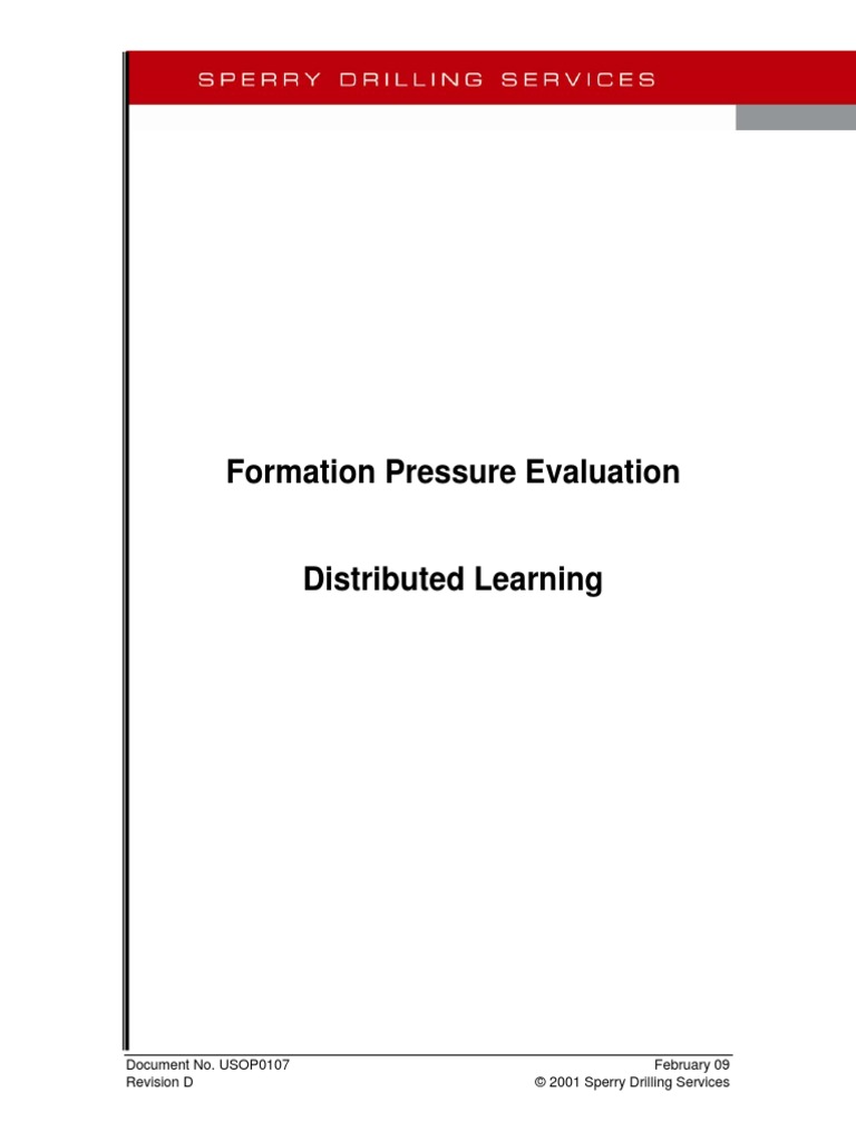 Formation Pressure Evaluation Distributed Learning Manual | PDF ...
