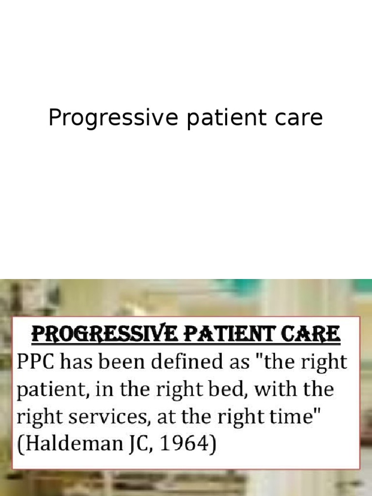 Understanding Progressive Patient Care | PDF