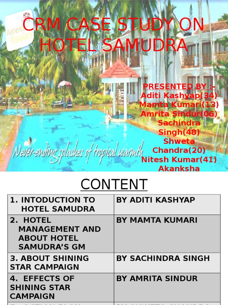 CRM Case Study Presentation | PDF | Hotel And Accommodation | Business