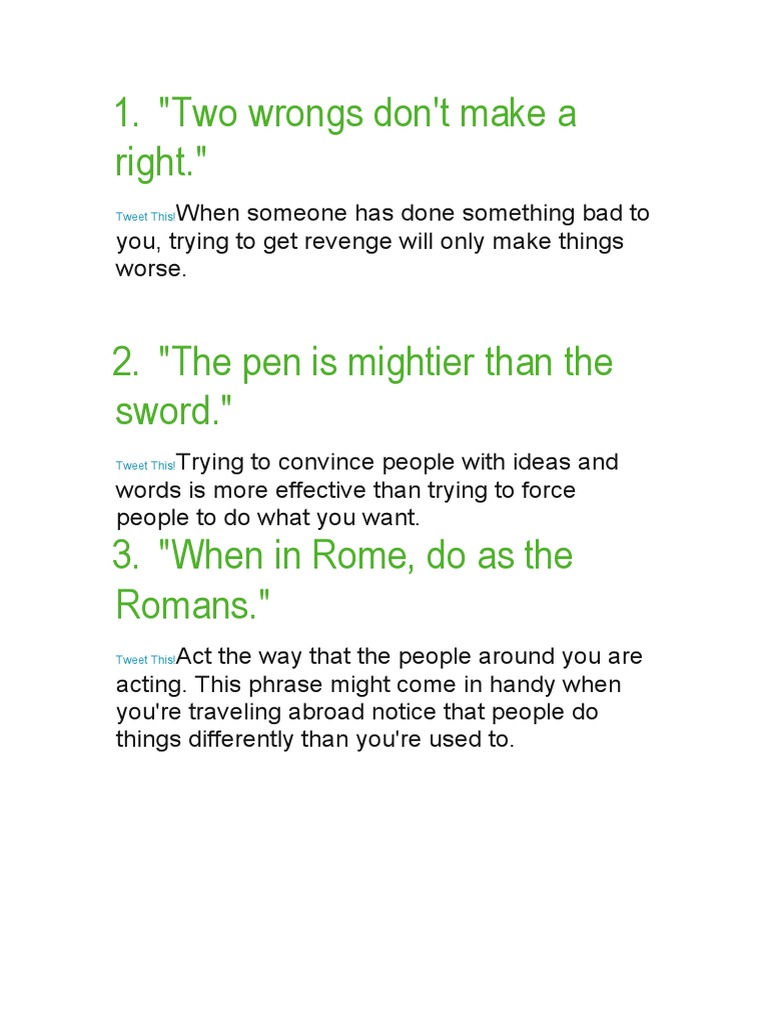 "Two Wrongs Don't Make A Right.": Tweet This! | PDF