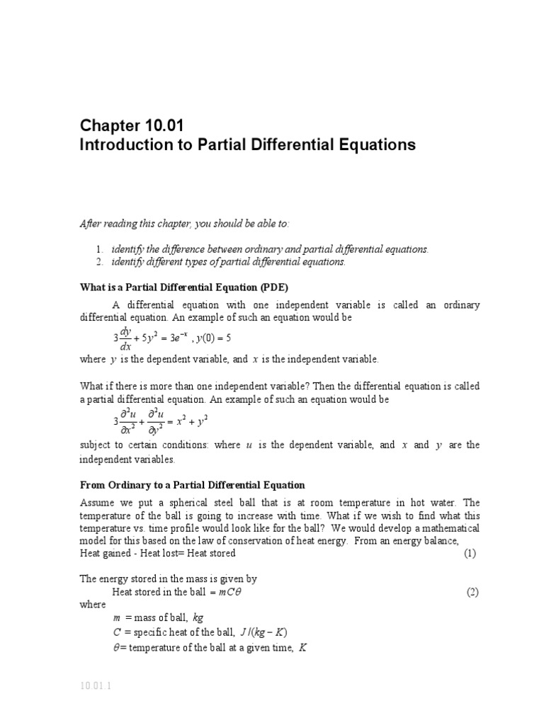 Introduction To Partial Differential Equations: After Reading This ...