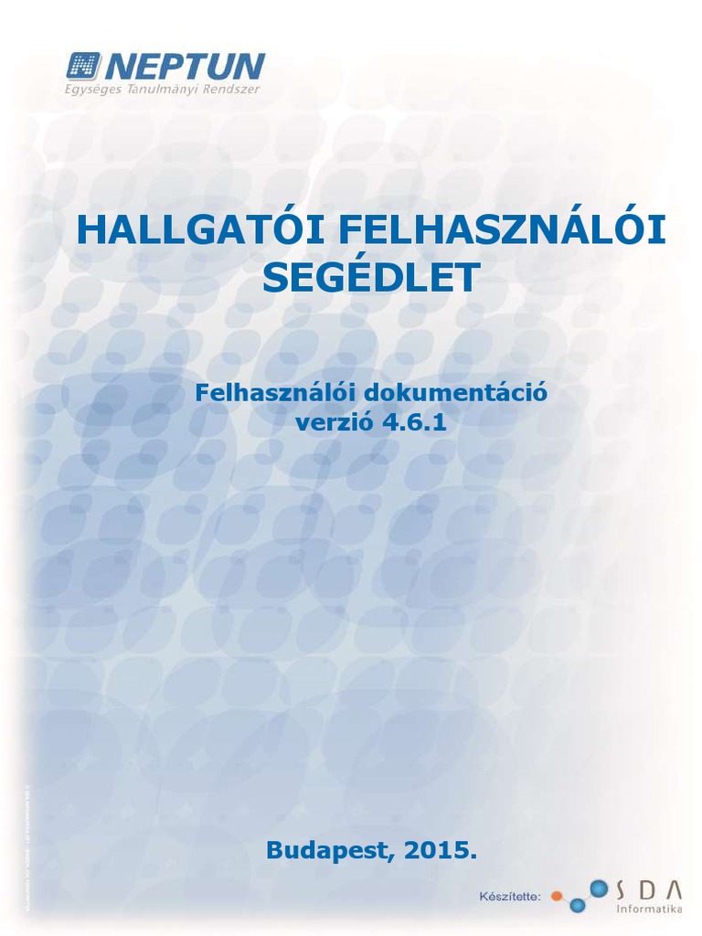 Neptun Kézikönyv PDF | PDF