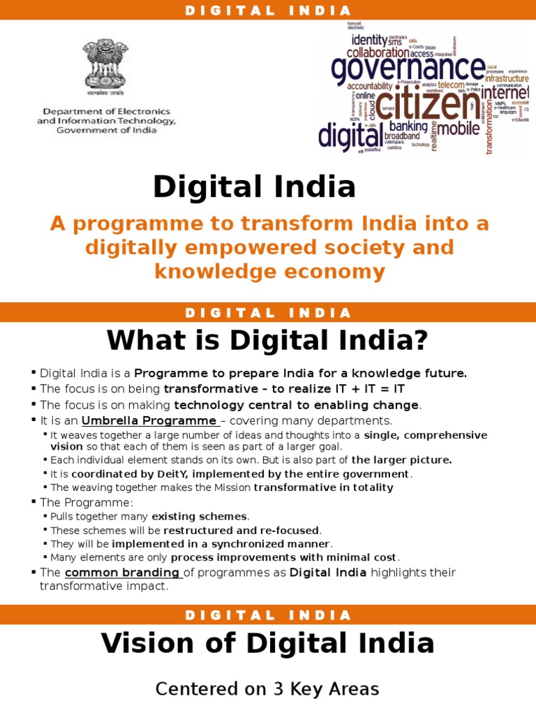 Digital India: A Programme To Transform India Into A Digitally ...