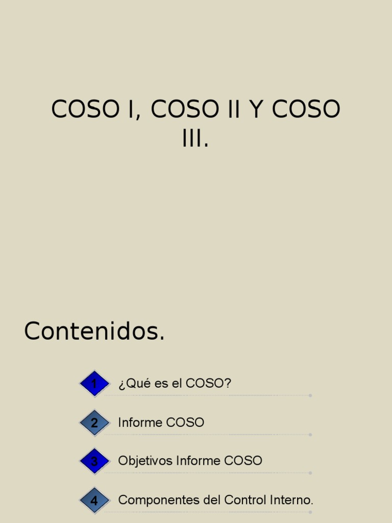 Coso I, Coso II y Coso III | PDF | Gobierno corporativo | Información