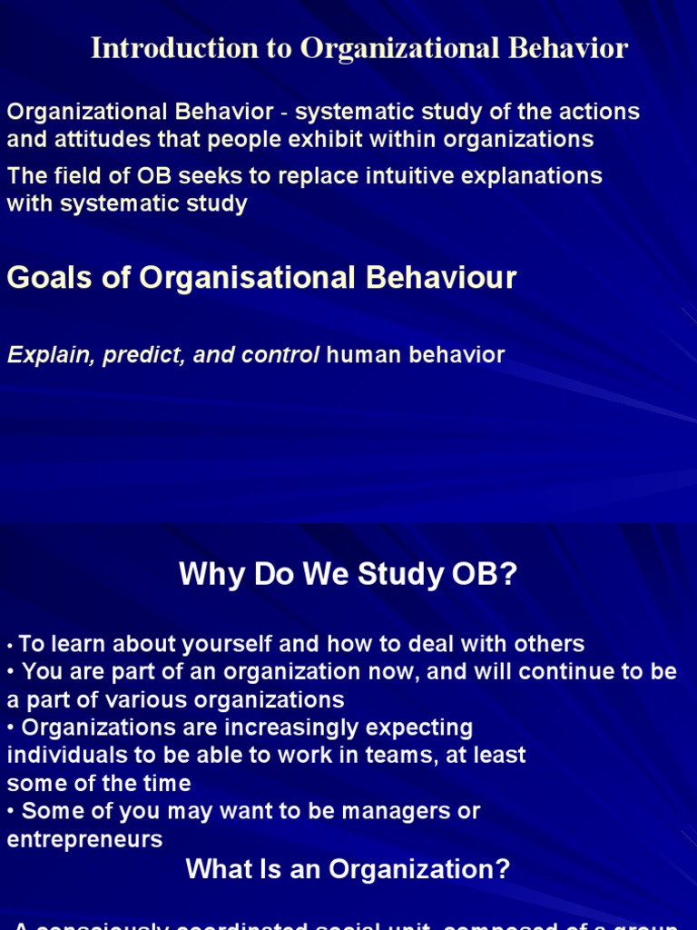 Understanding Organizational Behavior: An Introduction to the ...