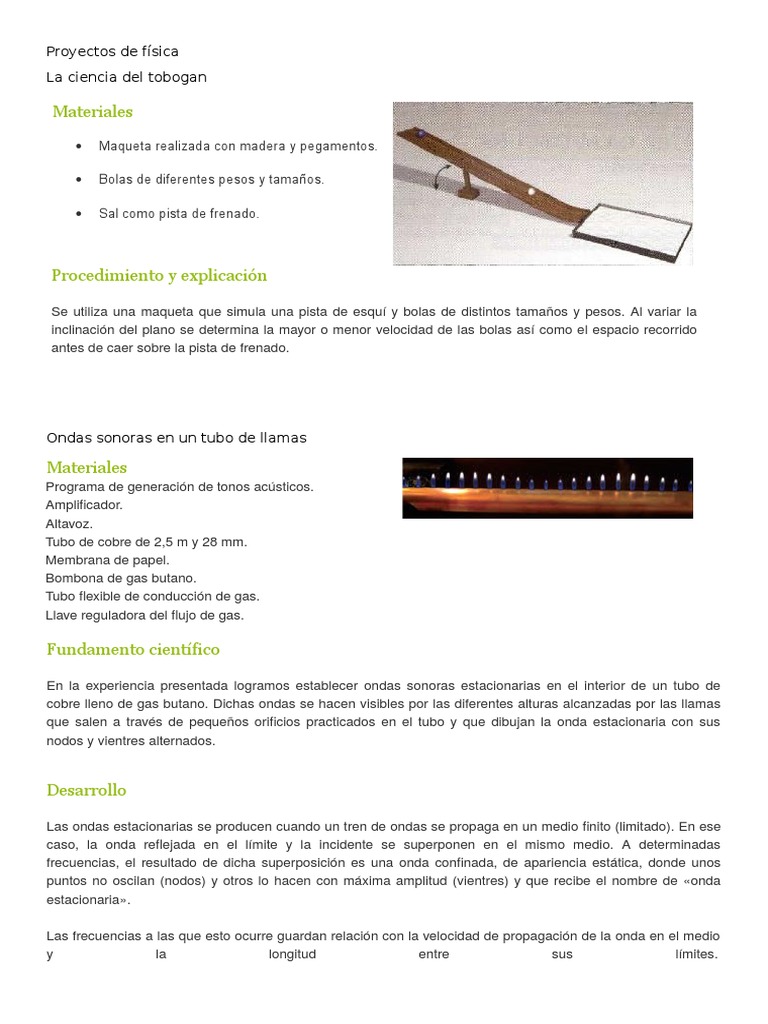 Proyectos de Física | PDF | Energía potencial | Olas