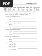 Prefixes and Units Worksheet | PDF | Physics | Physical Quantities