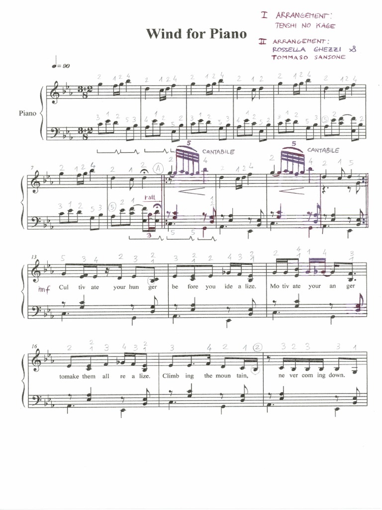 Wind - Akeboshi - Musicsheet | PDF | Leisure