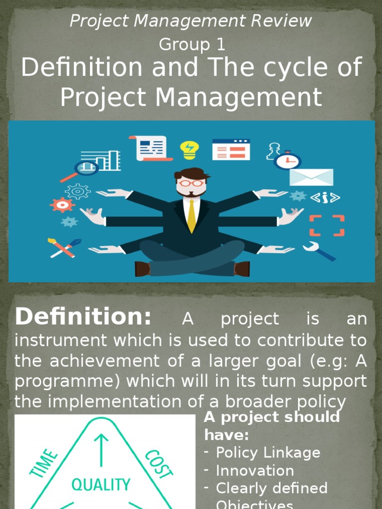 Definition and The Cycle of Project Management | PDF | Project ...