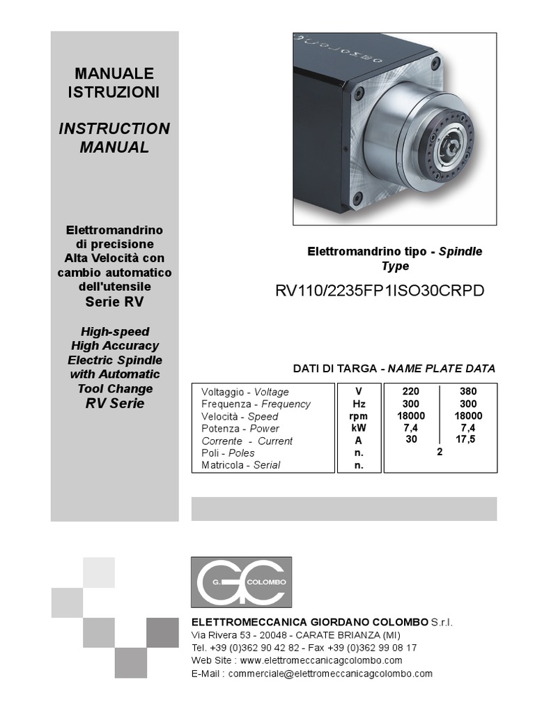 Spindle Manual | PDF