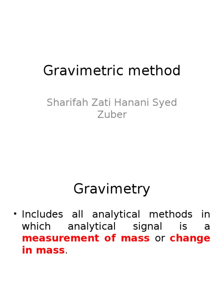 Gravimetric Method 3042015 Studentversion | PDF | Solubility | Titration