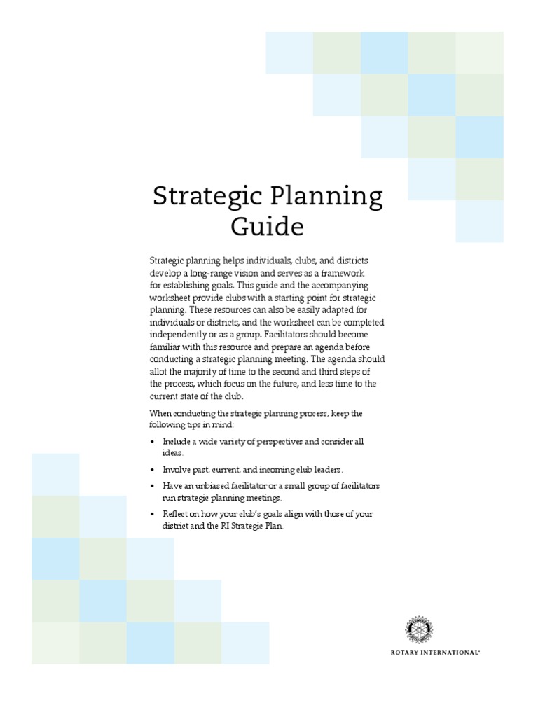 Strategic Planning Guide | Strategic Planning | Facilitator