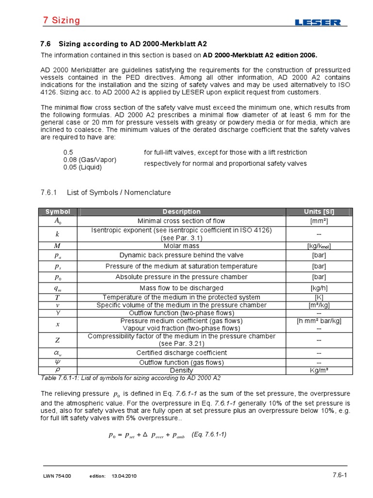 Bizt - Szelep AD 2000 Merkblatt A2 | PDF | Pressure | Fluid Dynamics