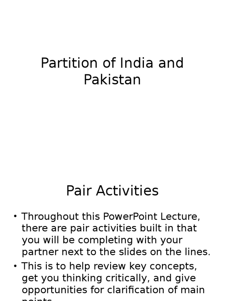 2016 Partition of India and Pakistan | PDF | Partition Of India ...