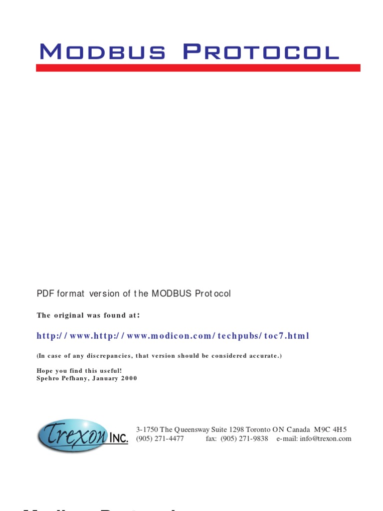 Modbus Protocol | PDF