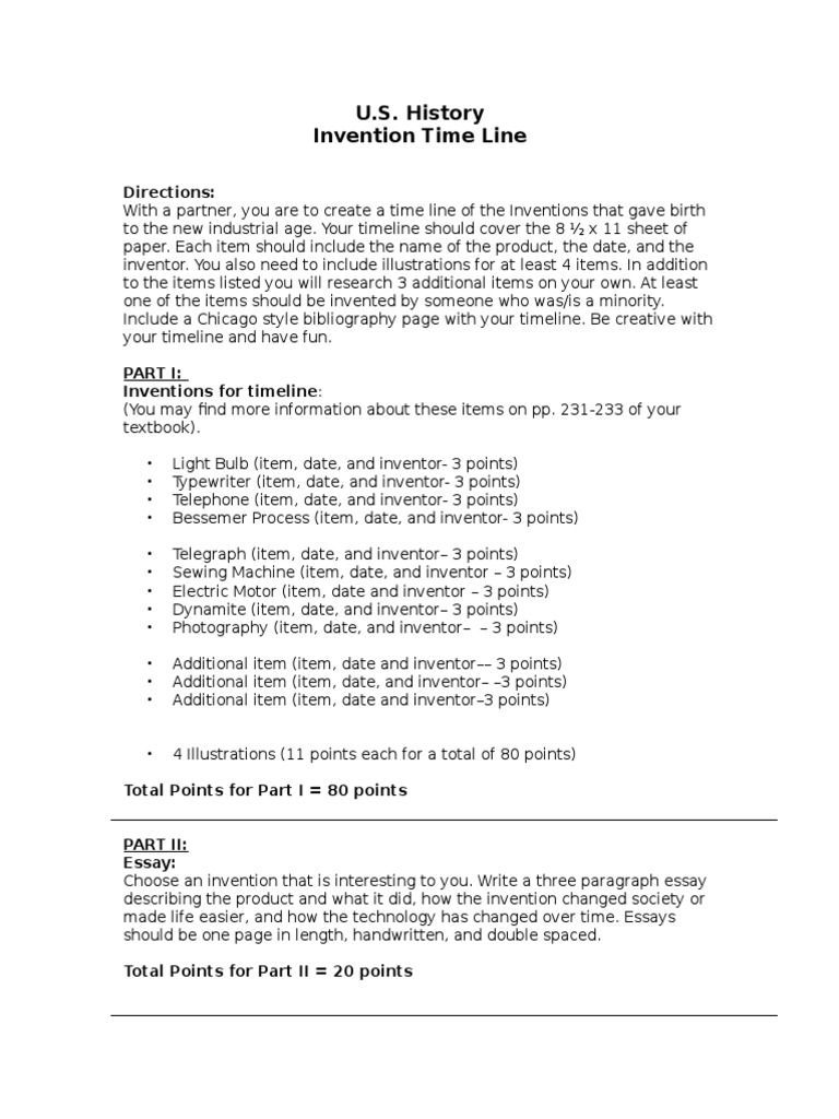 Invention Time Line | PDF | Home & Garden