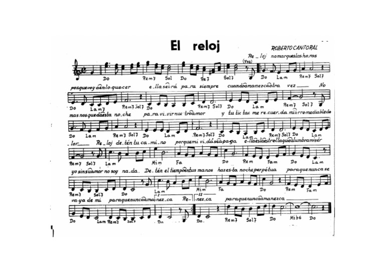 Reloj Partitura | PDF