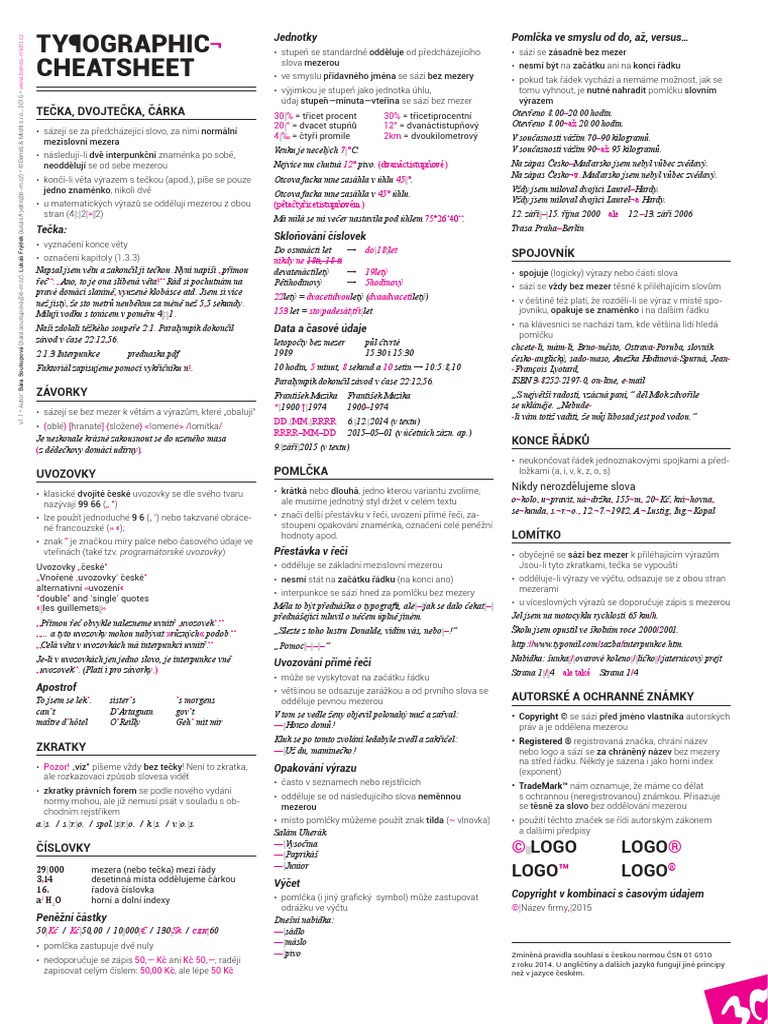 Typographic Cheatsheet | PDF