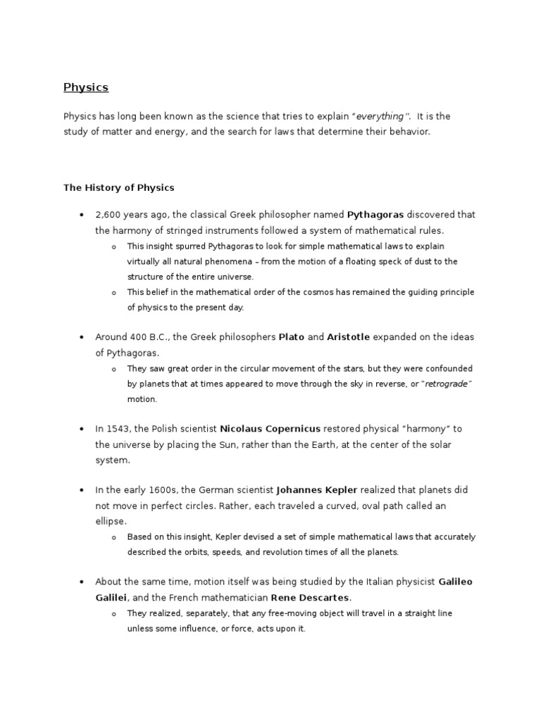 Physics: The History of Physics | PDF