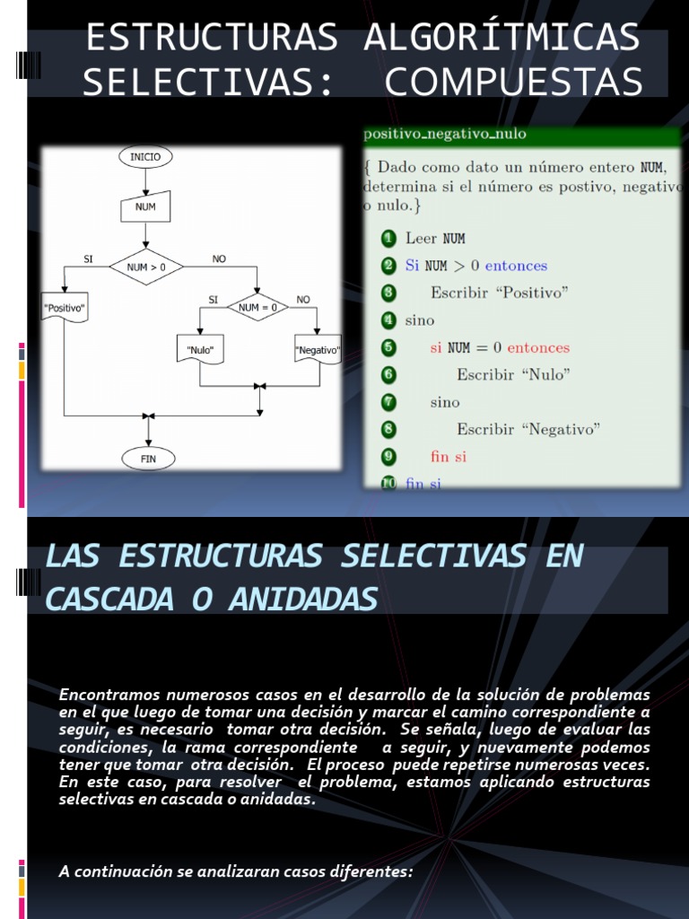 Estructuras Selectivas Anidadas en Algoritmos | PDF | Algoritmos ...