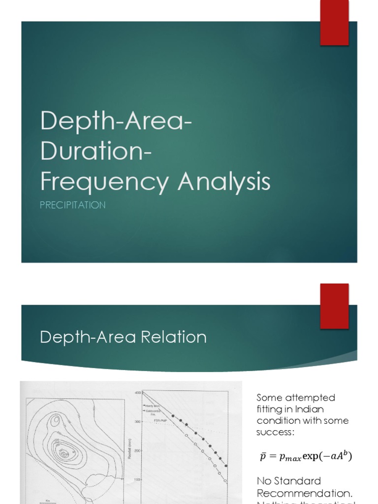 Depth-Area-Duration - Frequency Analysis: Precipitation | PDF ...