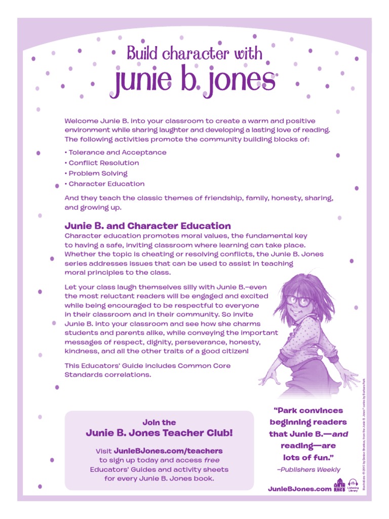 Junie B. and Character Education: Join The | PDF