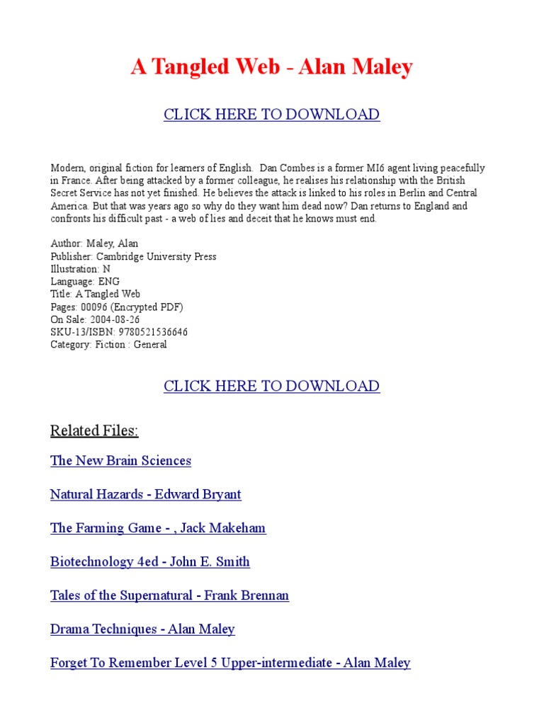 A Tangled Web Alan Maley | PDF
